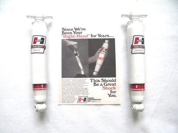 1968-72 CHEVROLET NOVA HURST DUAL DUTY DRAG RACE ROAD SHOCKS 600-9992