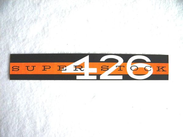 1963-64 MOPAR 426 WEDGE SUPERSTOCK VALVE COVER DECAL