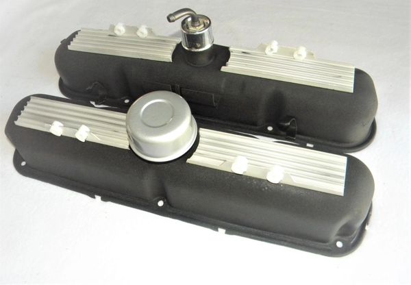 1964-66 MOPAR 273 HIPO VALVE COVERS W/PCV & BREATHER FILTER 340 360 ...