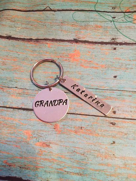 Silver Grandparent Keychain