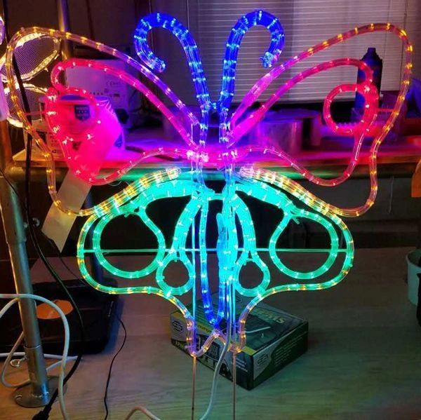 LARGER LED LIGHTED BUTTERFLY