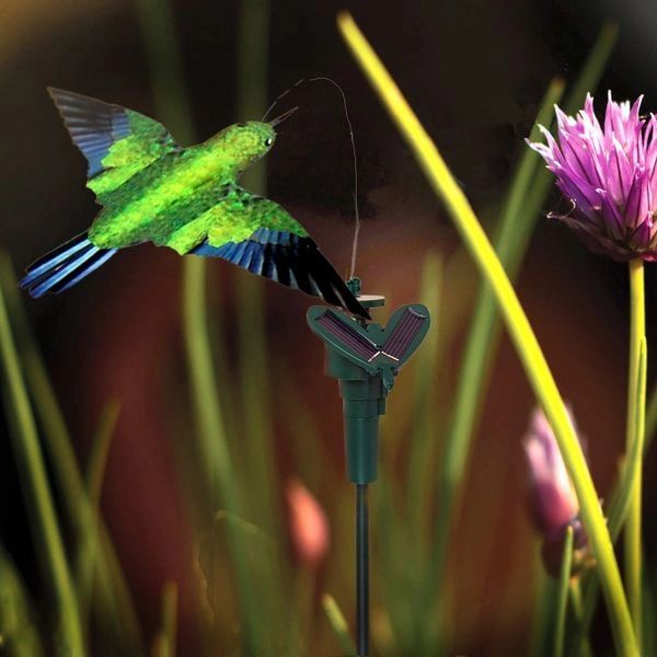 Solar Powered Dancing Flying Hummingbird Garden Decoration