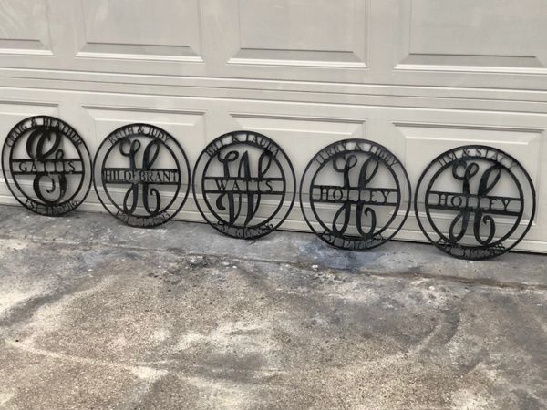 Established Monogram CNC cutouts 16"