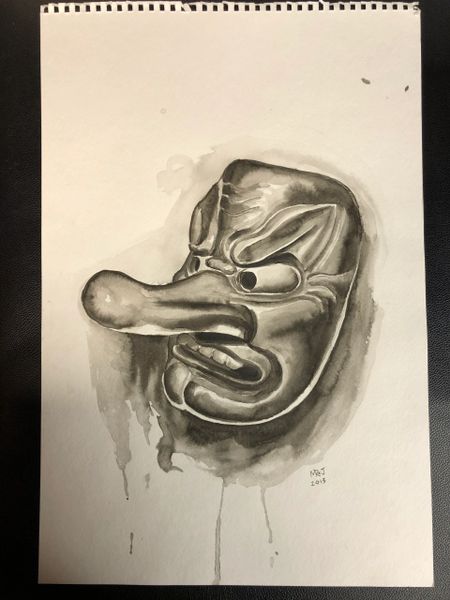 Original Art Tengu Mask