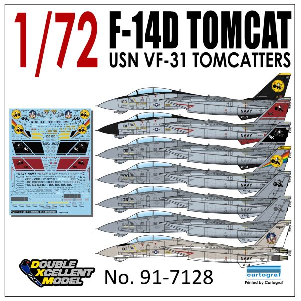 1/72 USN F-14D TOMCAT VF-31 "TOMCATTERS"