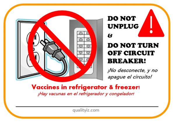 Do Not Unplug & Do Not Turn Off Circuit Breaker MAGNETS - Bilingual (10 ...