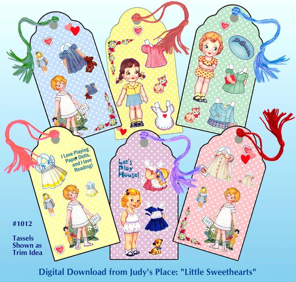 Digital "Little Sweethearts" to download, print, cut & use.