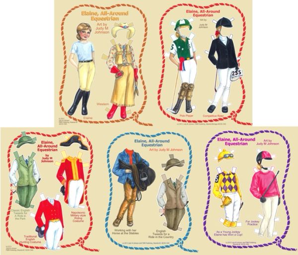 #2235 Elaine, Equestrian Paper Doll by Judy M Johnson