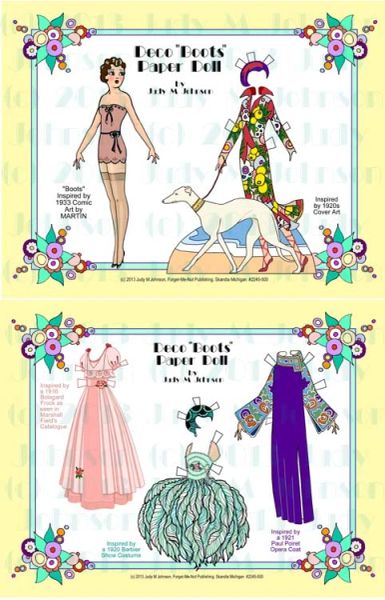 #2245 DECO "BOOTS" PAPER DOLL by Judy M Johnson