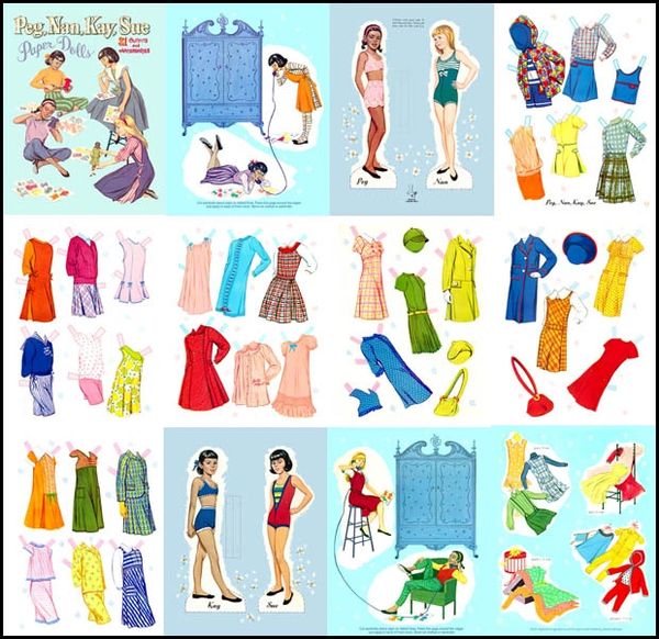 #2616 Peg, Nan, Kay, Sue, Paper Dolls