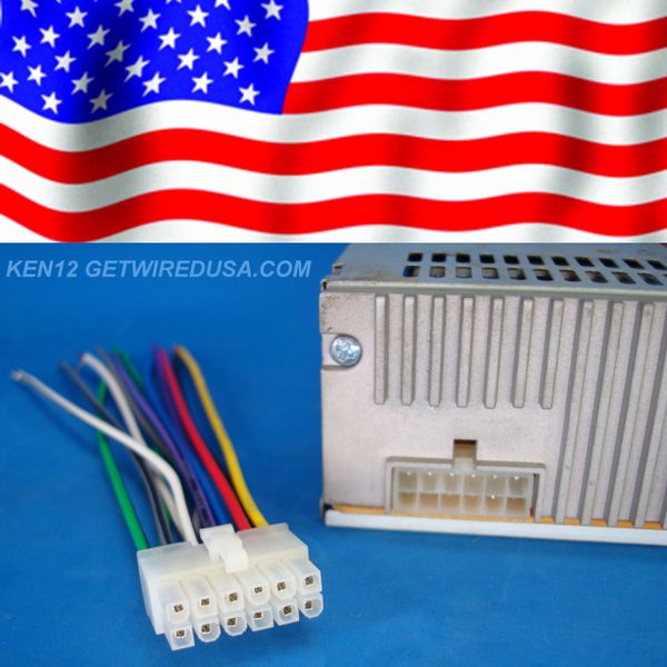 BOSS STEREO WIRE HARNESS 12-PIN RADIO POWER PLUG BACK CLIP KEN12