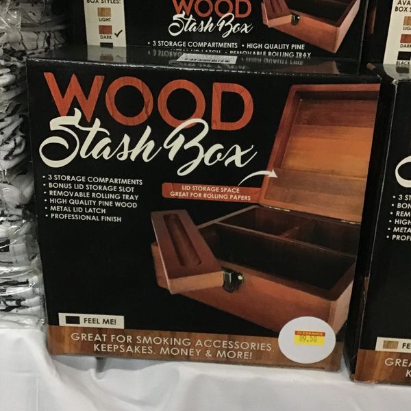 Wood stash box