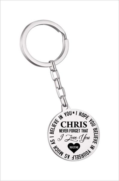 Laser Engraved Stainless Steel Keychain