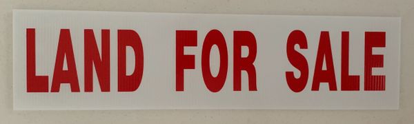 Land For Sale Sign (6" x 24")
