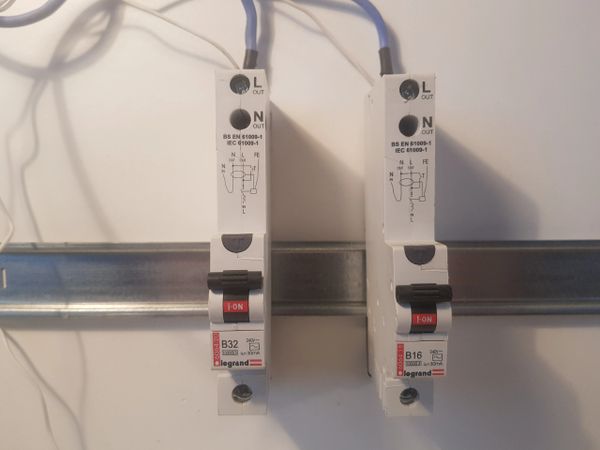 LEGRAND TENBY 30mA type B RCBO's, 16A 606418 & 32A 606420
