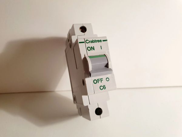 Crabtree Polestar 6a type C, sp mcb, circuit breaker, 60C/06