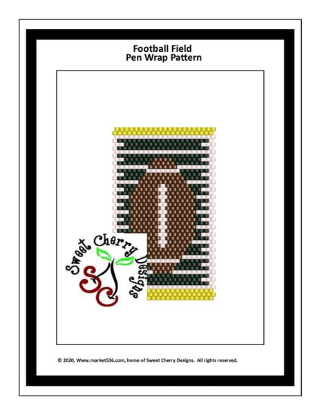 Football on the Football Field Pen Wrap Pattern