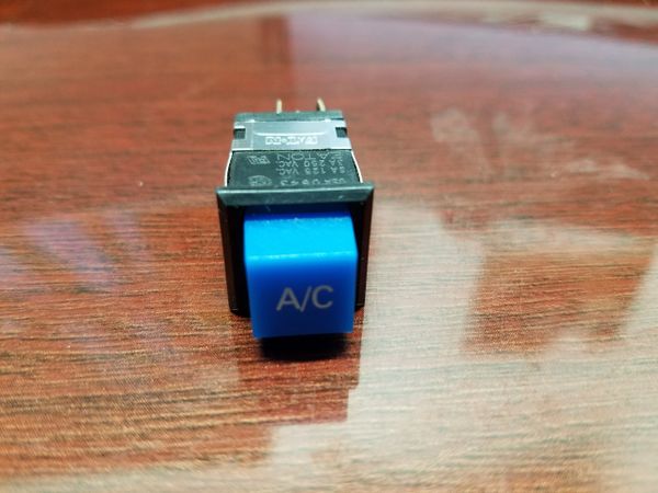 SWITCH,A/C BLUE PUSH BUTTON USED LTC-40 AND WANDERLODGES