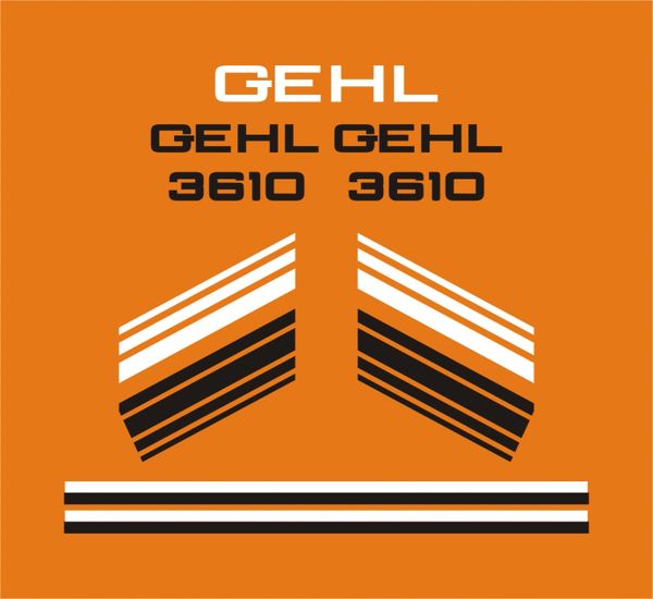 Gehl 3610 Skid Steer Loader Decal Set.