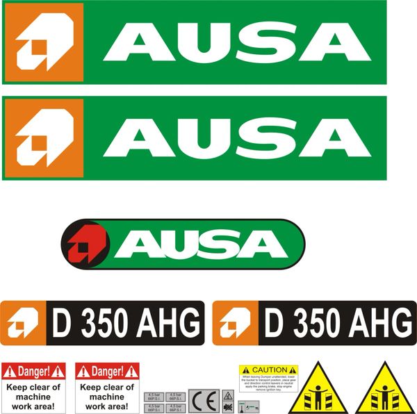 Ausa D 350 AHG Dumper Decal Set.