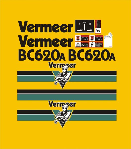 Vermeer BC620A Decal Set.