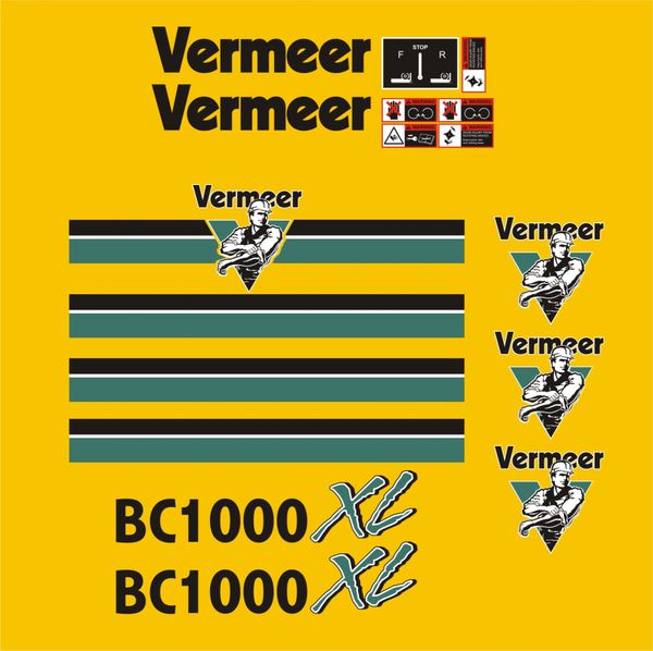 Vermeer BC1000 XL Decal Set.