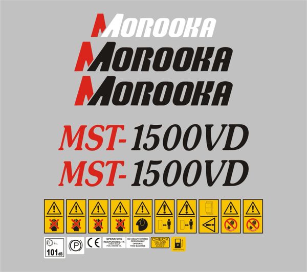 Morooka MST-1500VD Tracked Dumper Decal Set.