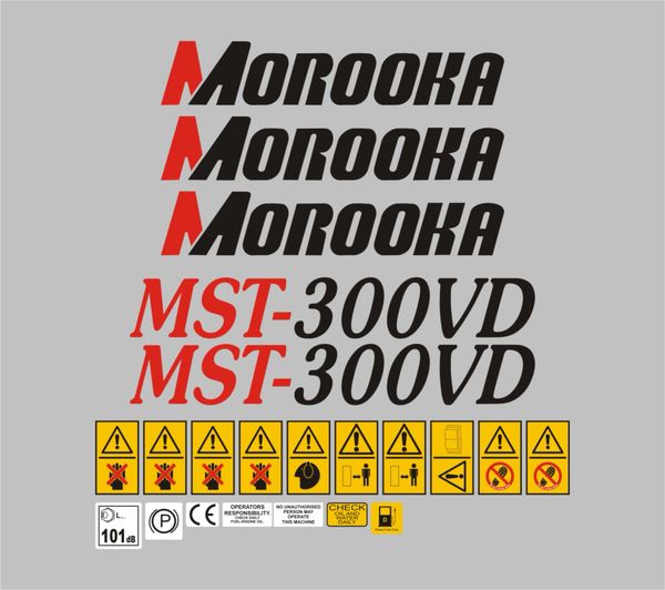 Morooka MST-300VD Tracked Dumper Decal Set.