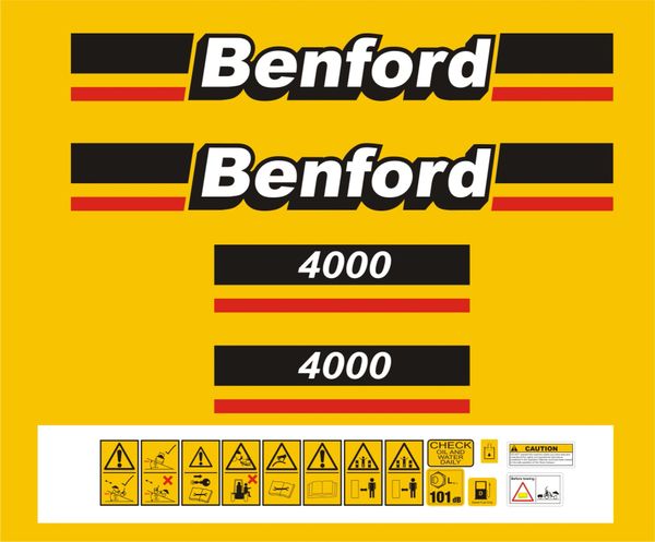 Benford 4000 Dumper Decal Set