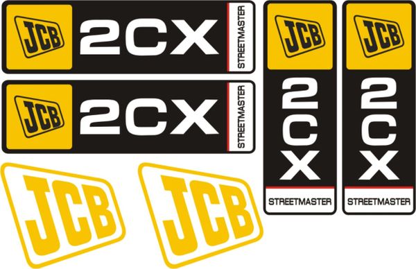 JCB 2CX Streetmaster Decal Set.