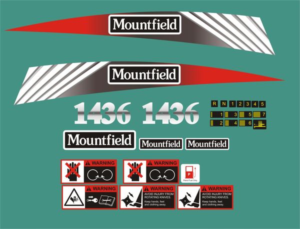 Mountfield Mower 1436 Decal Kit