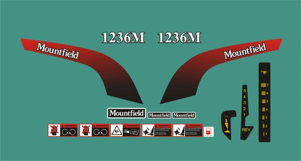 Mountfield Mower 1236M Decal Kit