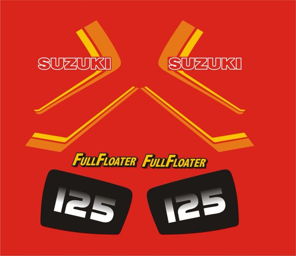 Suzuki TS125 ERZ Decal Kit Red Bike