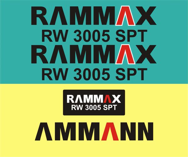 Ammann Rammax RW3005 SPT Roller Decal Set.