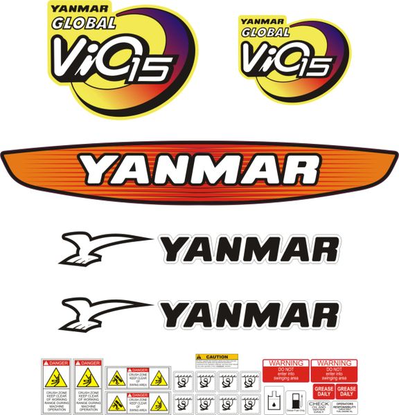 Yanmar Vi0 15 Mini Decal Set.