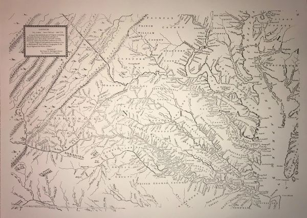 Map, 1751 - Fry & Jefferson Map of Inhabited Part of Virginia