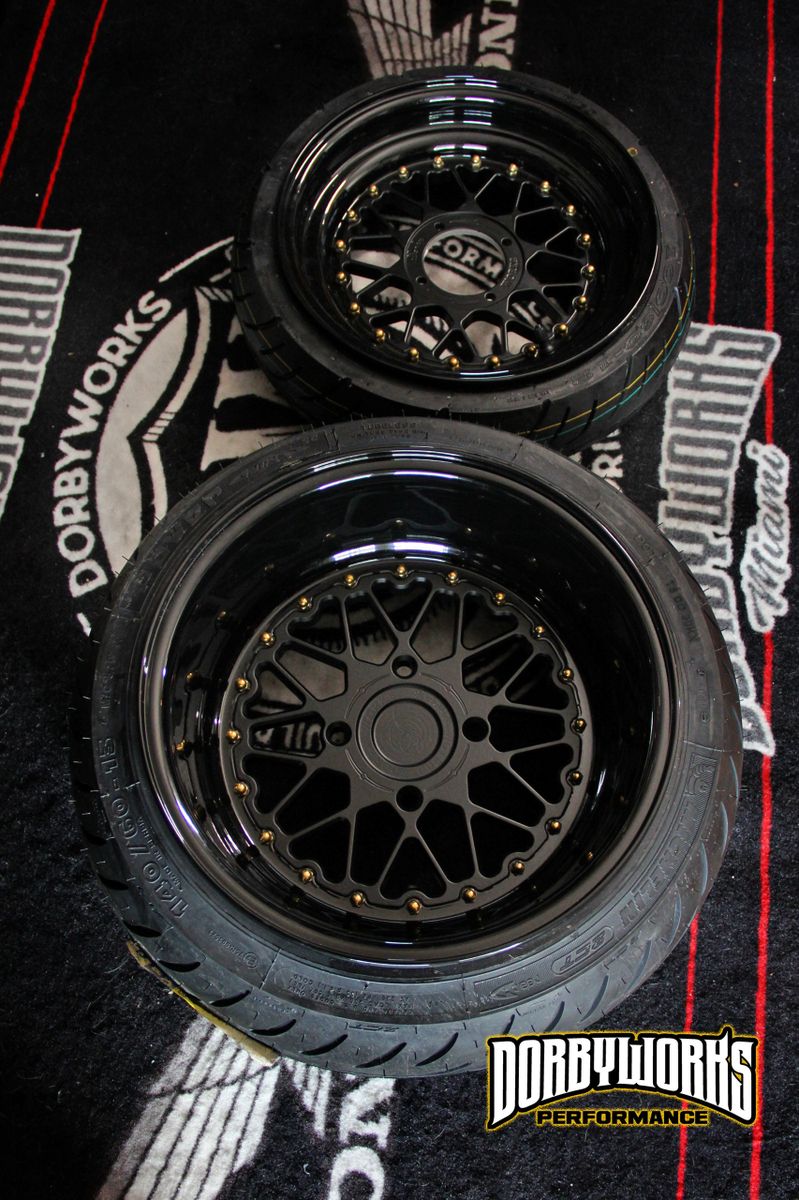 MESH LOVE wheels Super staggered wheel set 12x4 / 13x7 Honda Ruckus ...
