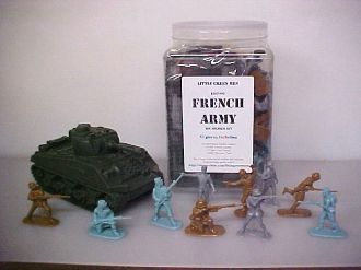 French Army toy soldier playset plastic army men 59 pcs