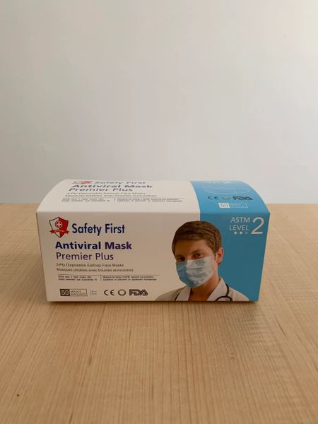 Safety First Antiviral Mask Premier Plus - 50 Pack