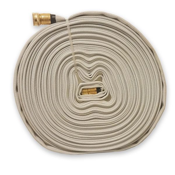 Fire Hose 3/4 IN. X 100 FT. with Garden Thread, WHITE, 250 PSI