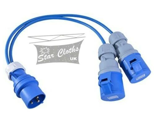 32 AMP to 2 x 32AMP 240V 2.5mm Power Splitter 2 Way single phase