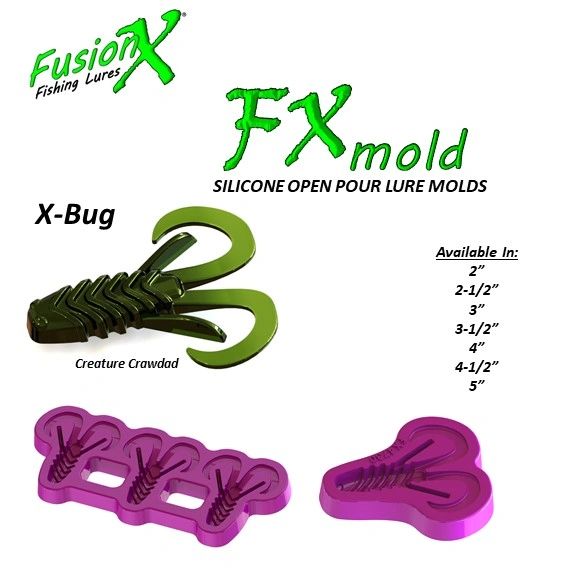 FX Mold - XBug Creature Crawdad (2", 2-1/2", 3", 3-1/2", 4", 4-1/2", 5 ...