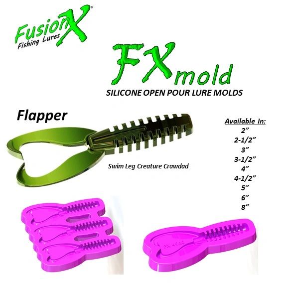 FX Mold - Flapper Creature Crawdad (2", 2-1/2", 3", 3-1/2", 4", 4-1/2 ...