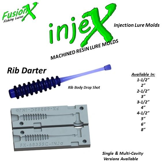 InjeX Injection Mold - Rib Darter (1-1/2", 2", 2-1/2", 3", 3-1/2", 4 ...