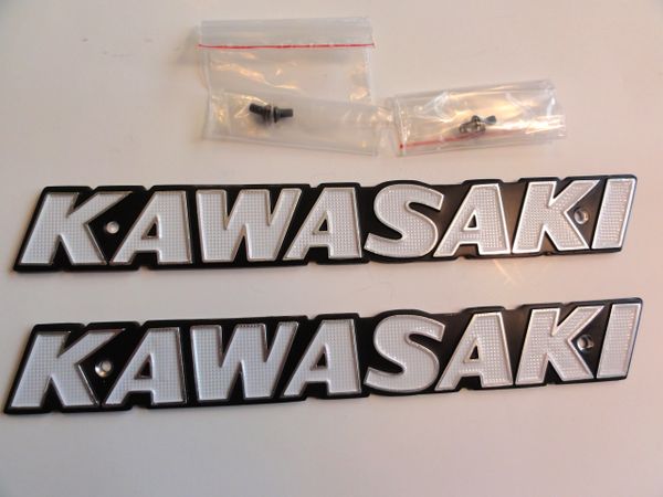 OSVP-019 1973 Kawasaki Z1 PAIR TANK EMBLEMS/ BADGES 6" long