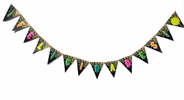 Banderin Triangular Neon