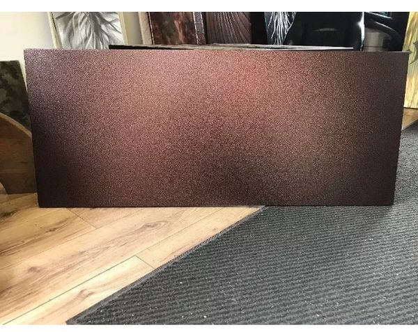 Hammered copper horizontal flat panel designer radiator