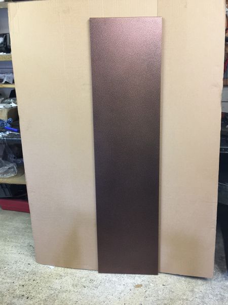 Hammered copper vertical flat panel designer radiator
