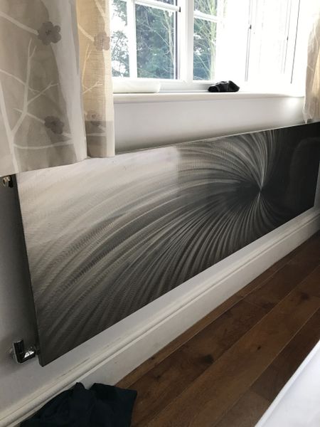 linished swirl horizontal stainless steel radiator 505/1805mm 5000btu