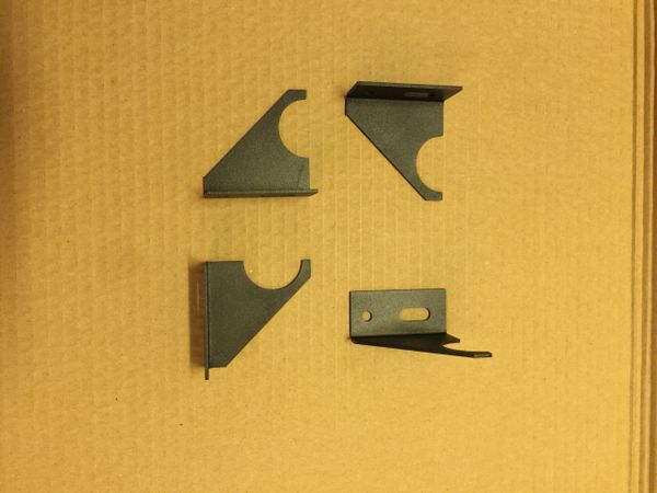 Set of 4 black Cup Radiator Brackets 34mm Vertical or Horizontal